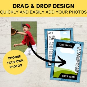 Editable Sports Card Template | Custom Baseball Trading Card Printable ...