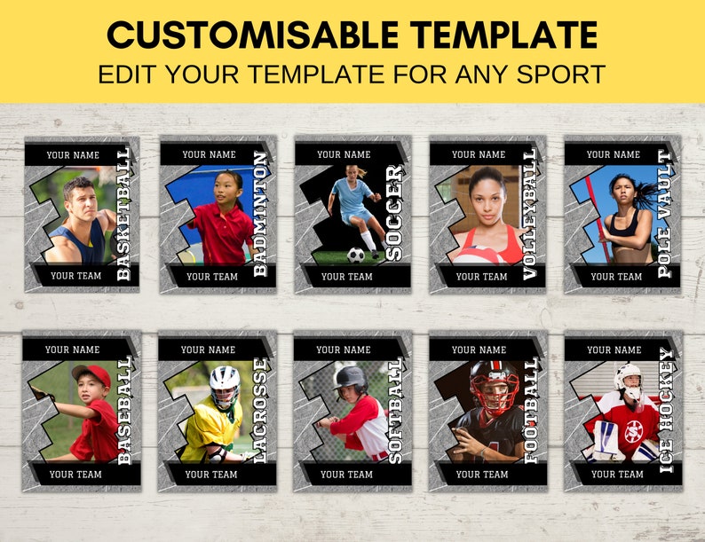 Editable Sport Card Template Custom Basketball Trading Card - Etsy