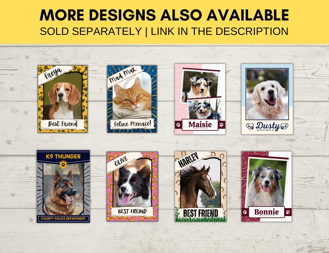 Editable Pet Trading Card Template | Custom Trading Card Printable ...