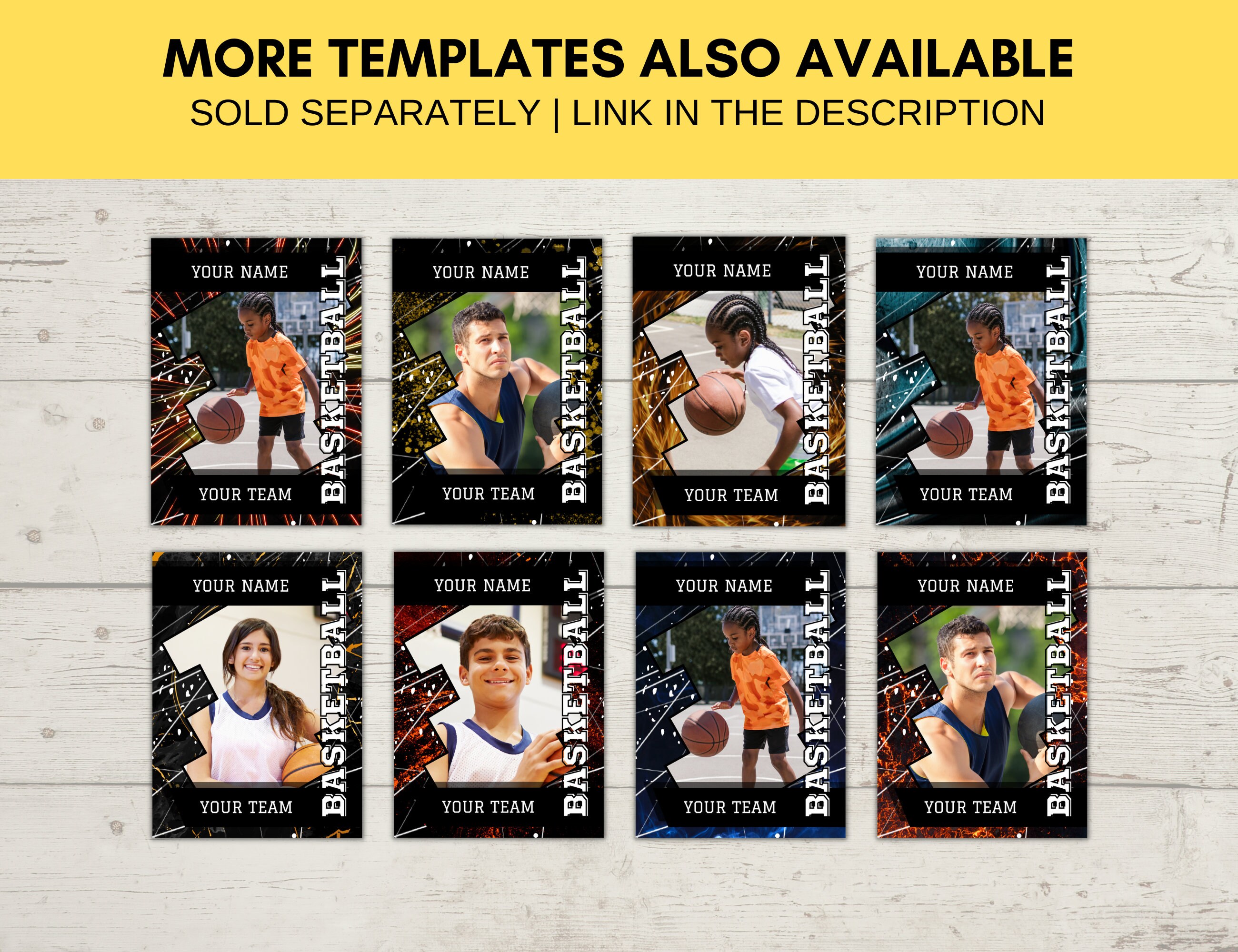 Editable Sport Card Template Custom Basketball Trading Card Printable ...