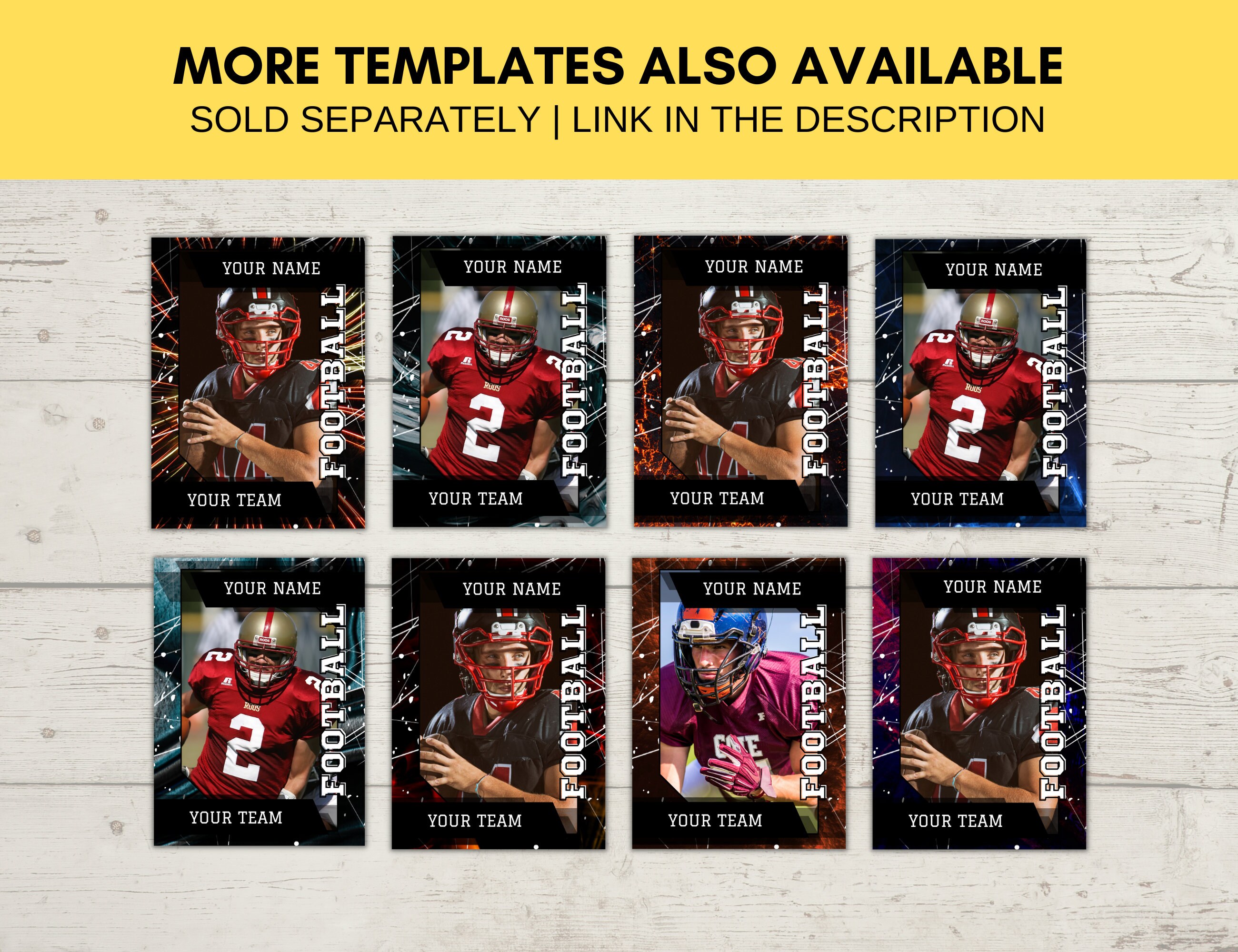 Editable Sports Card Template Custom Football Trading Card - Etsy