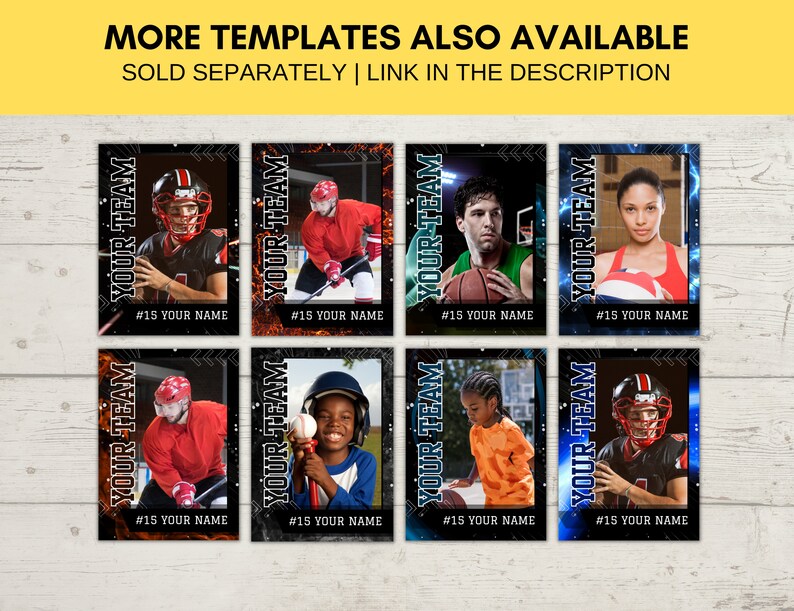 Editable Sports Card Template Custom Hockey Trading Card Printable ...