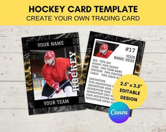 Editable Sports Card Template Custom Baseball Trading Card Printable ...