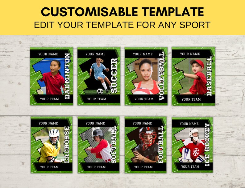 Editable Sport Card Template Custom Basketball Trading Card Printable ...