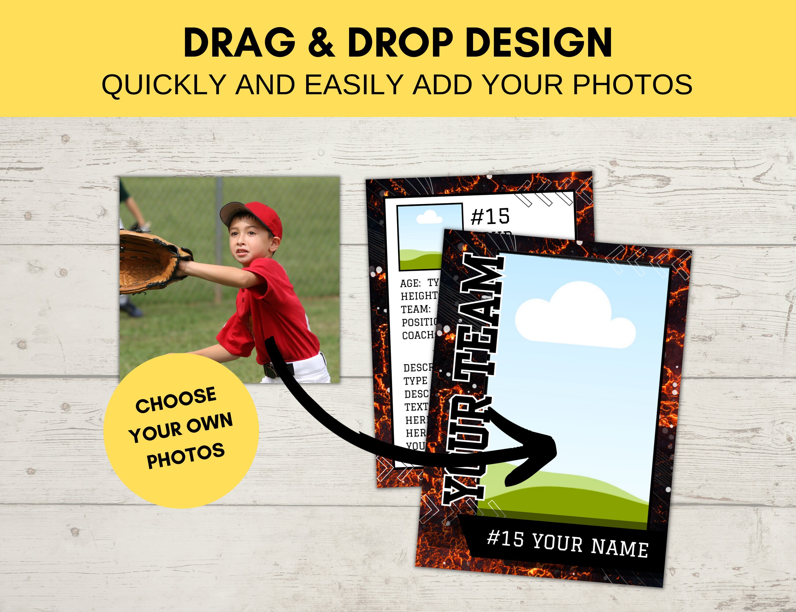 Editable Sports Card Template Custom Hockey Trading Card Printable ...
