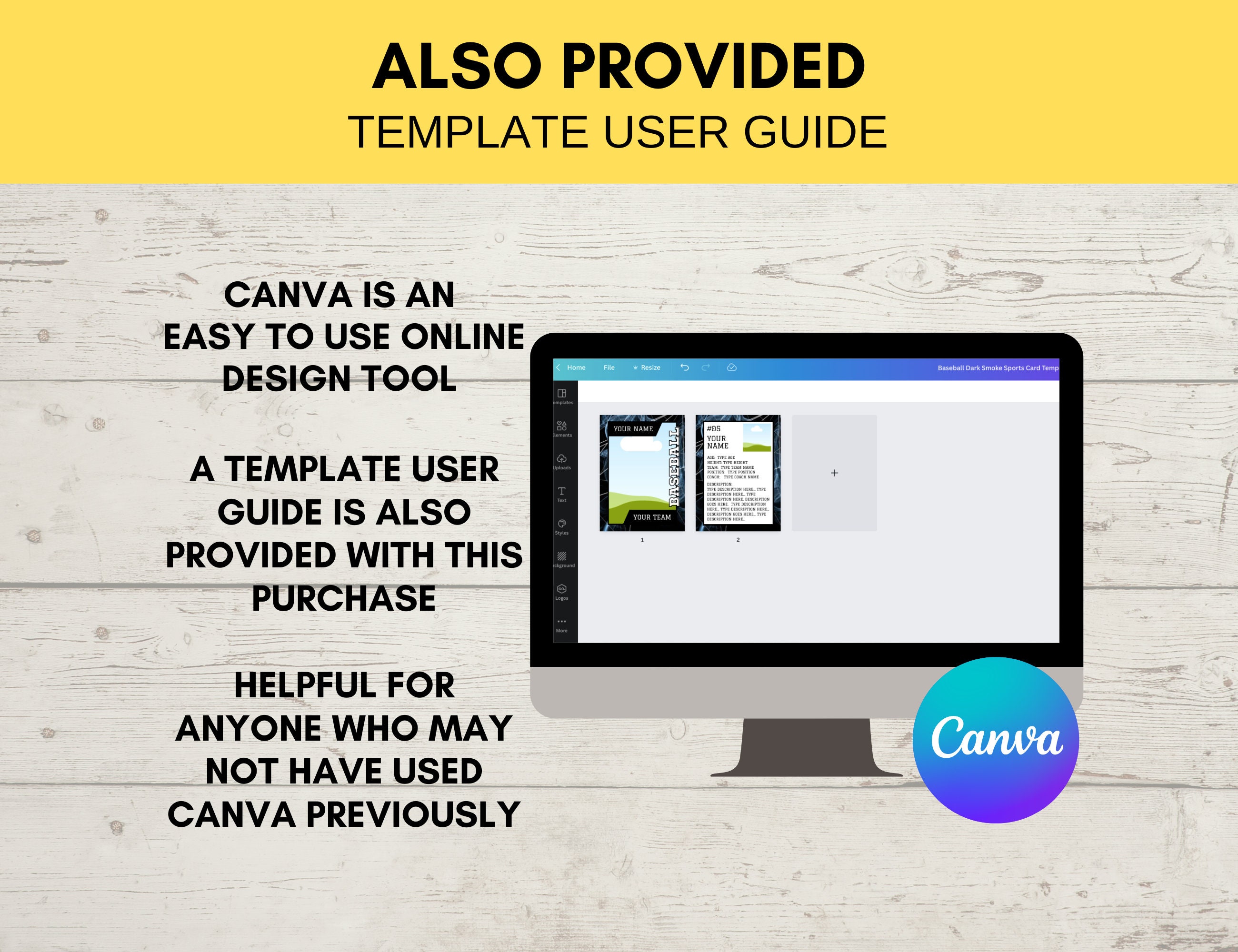 Editable Sports Card Template | Custom Baseball Trading Card Printable ...