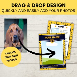 Editable K9 Pet Trading Card Template | Custom Trading Card Printable ...