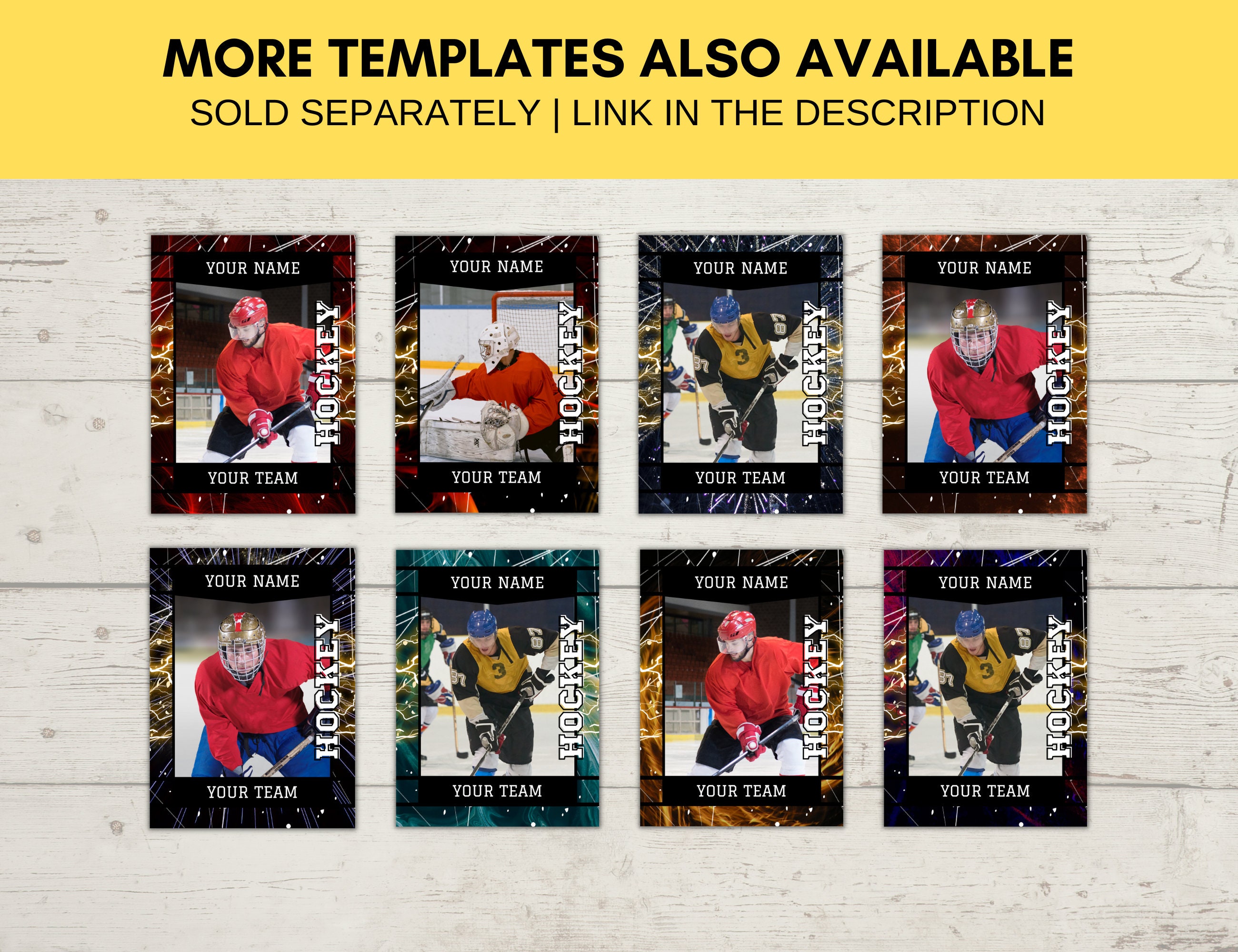 Editable Sports Card Template Custom Hockey Trading Card Printable ...