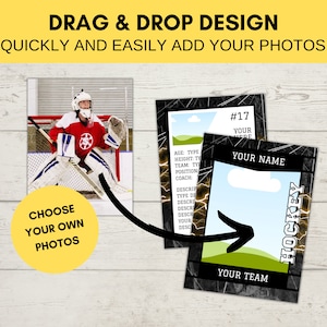 Set of 3 Sport Card Templates | Custom Trading Card Printable | Create ...