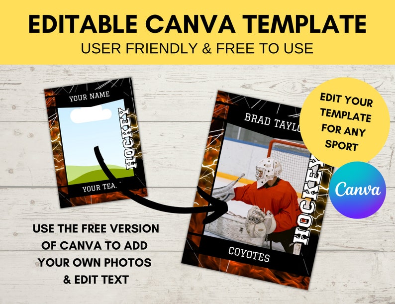 Set of 3 Sports Card Templates Custom Trading Card Printable - Etsy