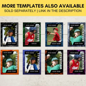 Editable Sports Card Template | Custom Baseball Trading Card Printable ...