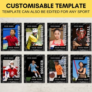 Editable Sports Card Template Custom Baseball Trading Card Printable ...