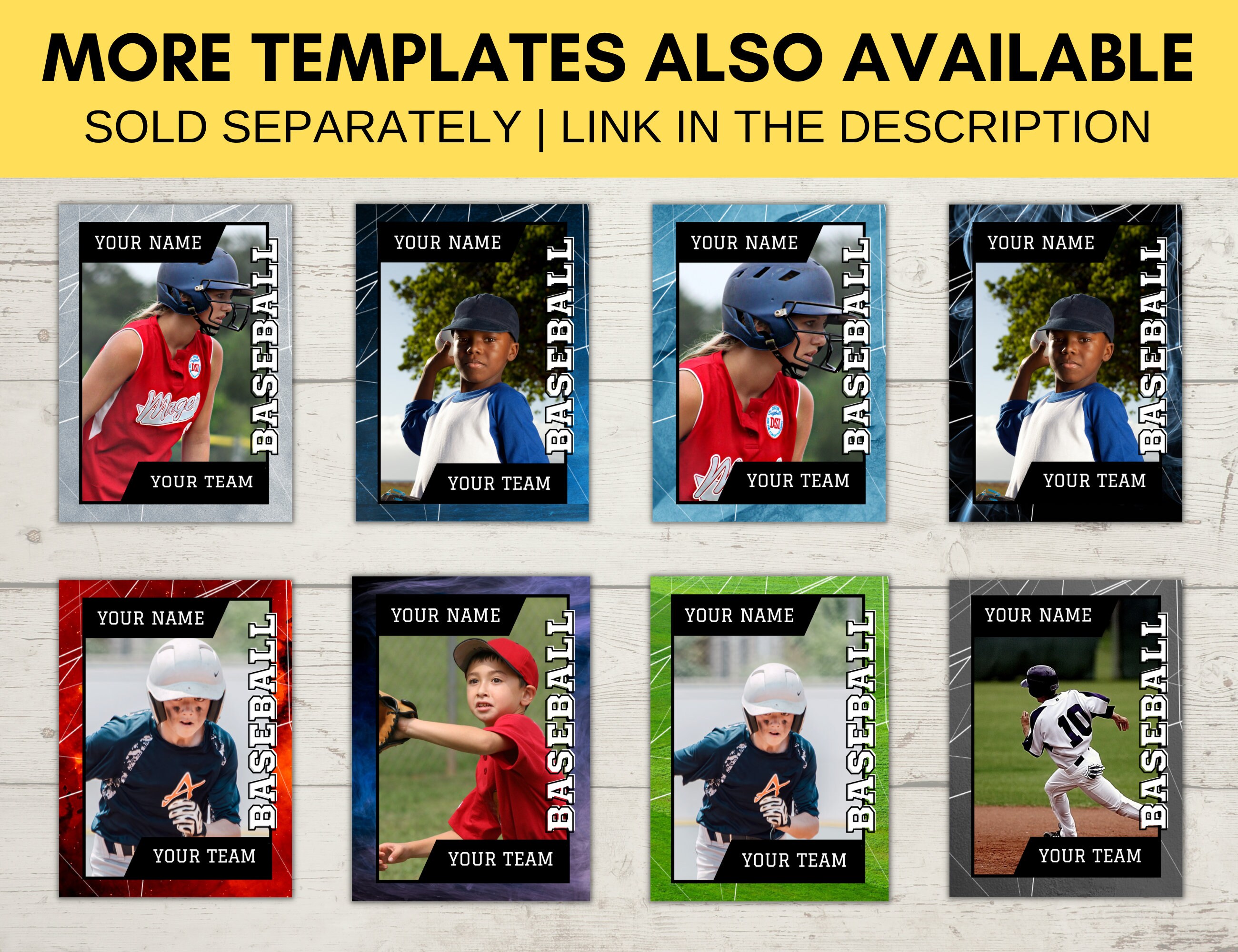 Editable Sports Card Template Custom Baseball Trading Card - Etsy