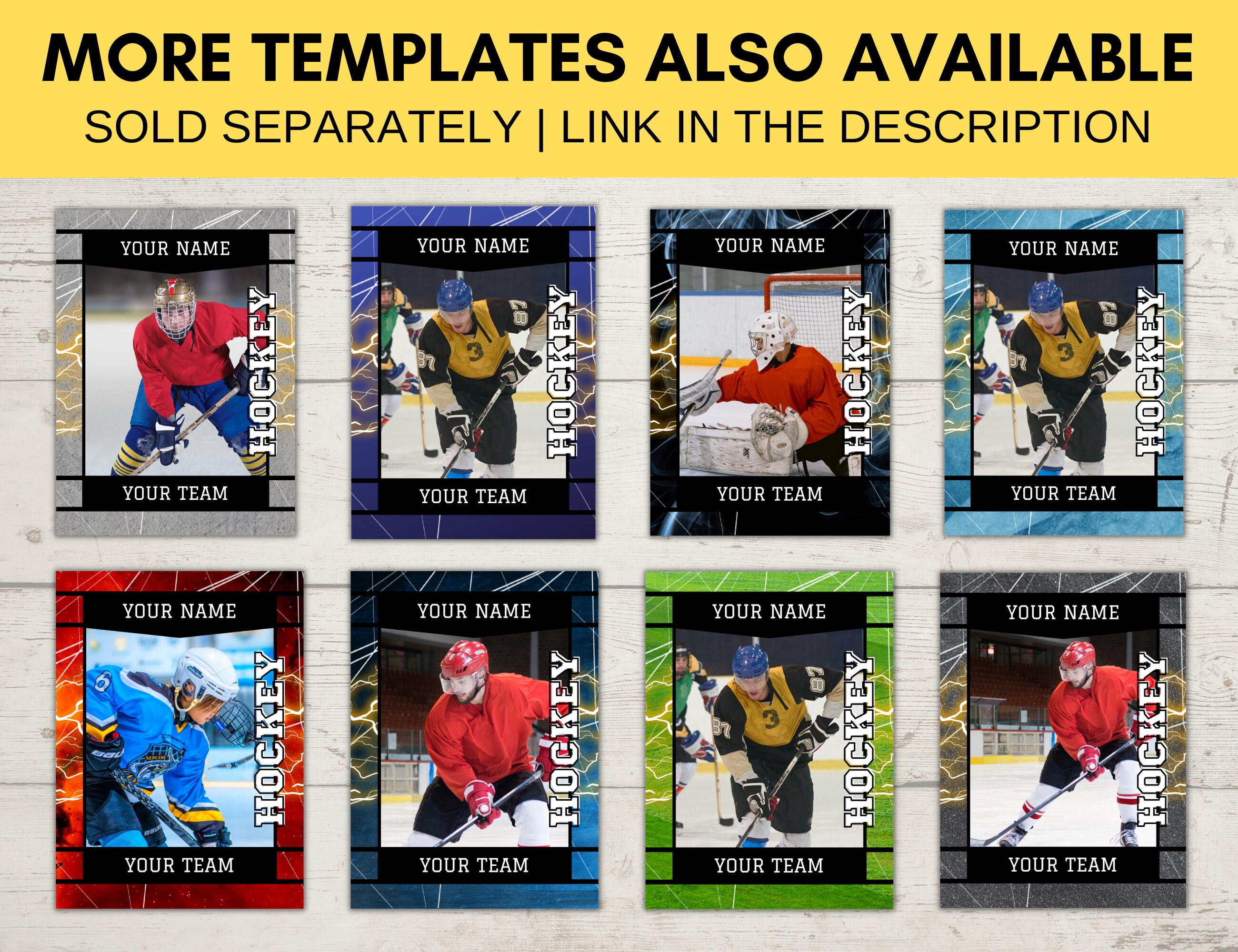 Editable Sports Card Template Custom Hockey Trading Card - Etsy Canada
