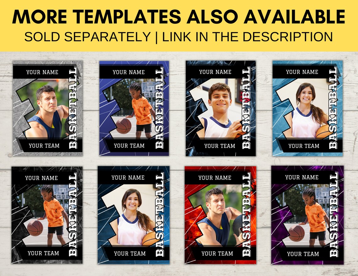 Editable Sport Card Template Custom Basketball Trading Card - Etsy