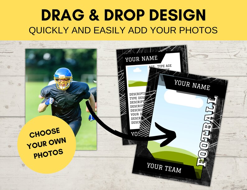 Set of 3 Sports Card Templates Custom Trading Card Printable - Etsy