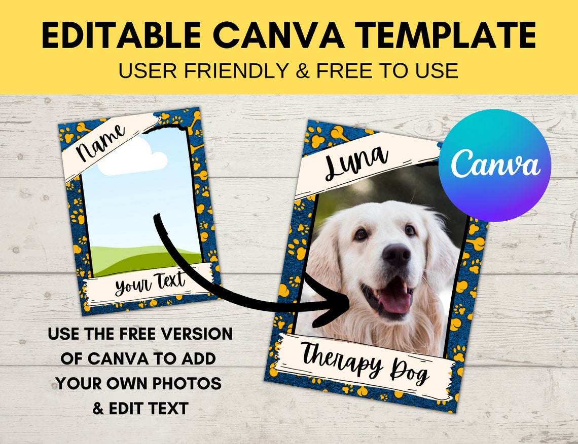 Editable Pet Trading Card Template Custom Trading Card - Etsy