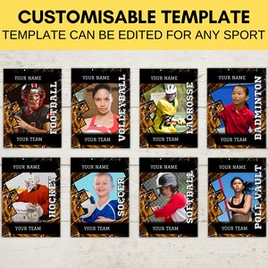 Editable Sport Card Template Custom Basketball Trading Card Printable ...