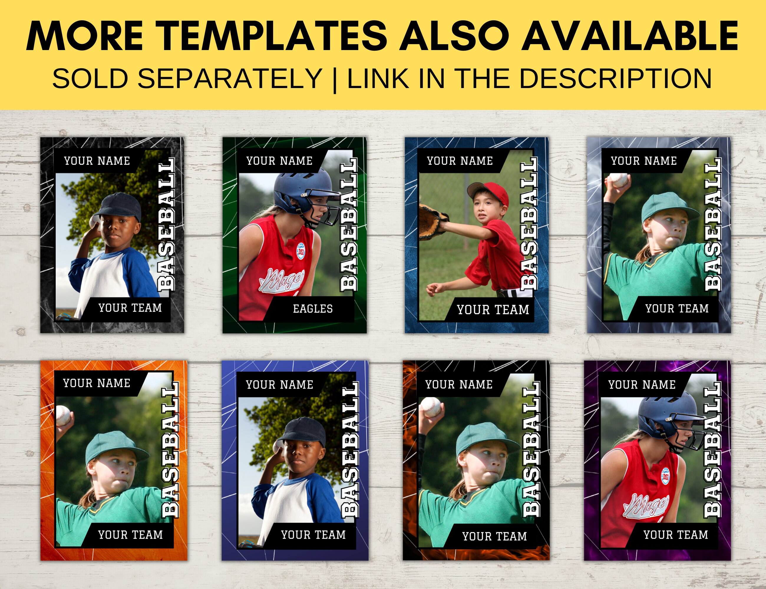 Editable Sports Card Template Custom Baseball Trading Card - Etsy
