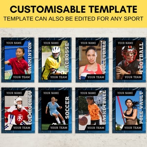 Editable Sports Card Template | Custom Baseball Trading Card Printable ...