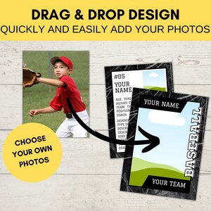 Editable Sports Card Template | Custom Baseball Trading Card Printable ...