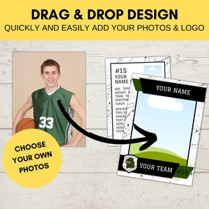 Editable Sports Card Template | Custom Basketball Trading Card ...