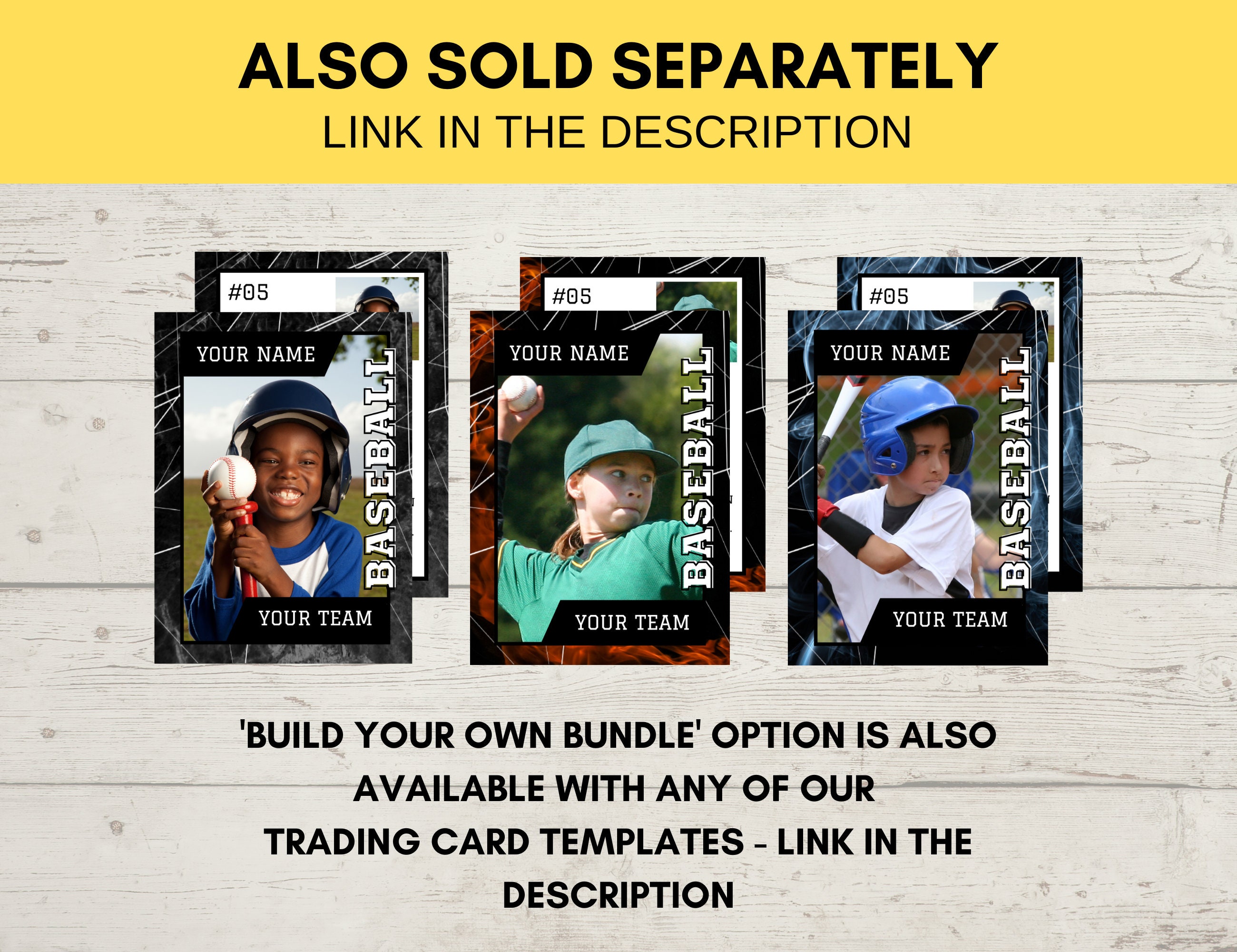 Editable Sports Card Template Custom Baseball Trading Card Printable ...