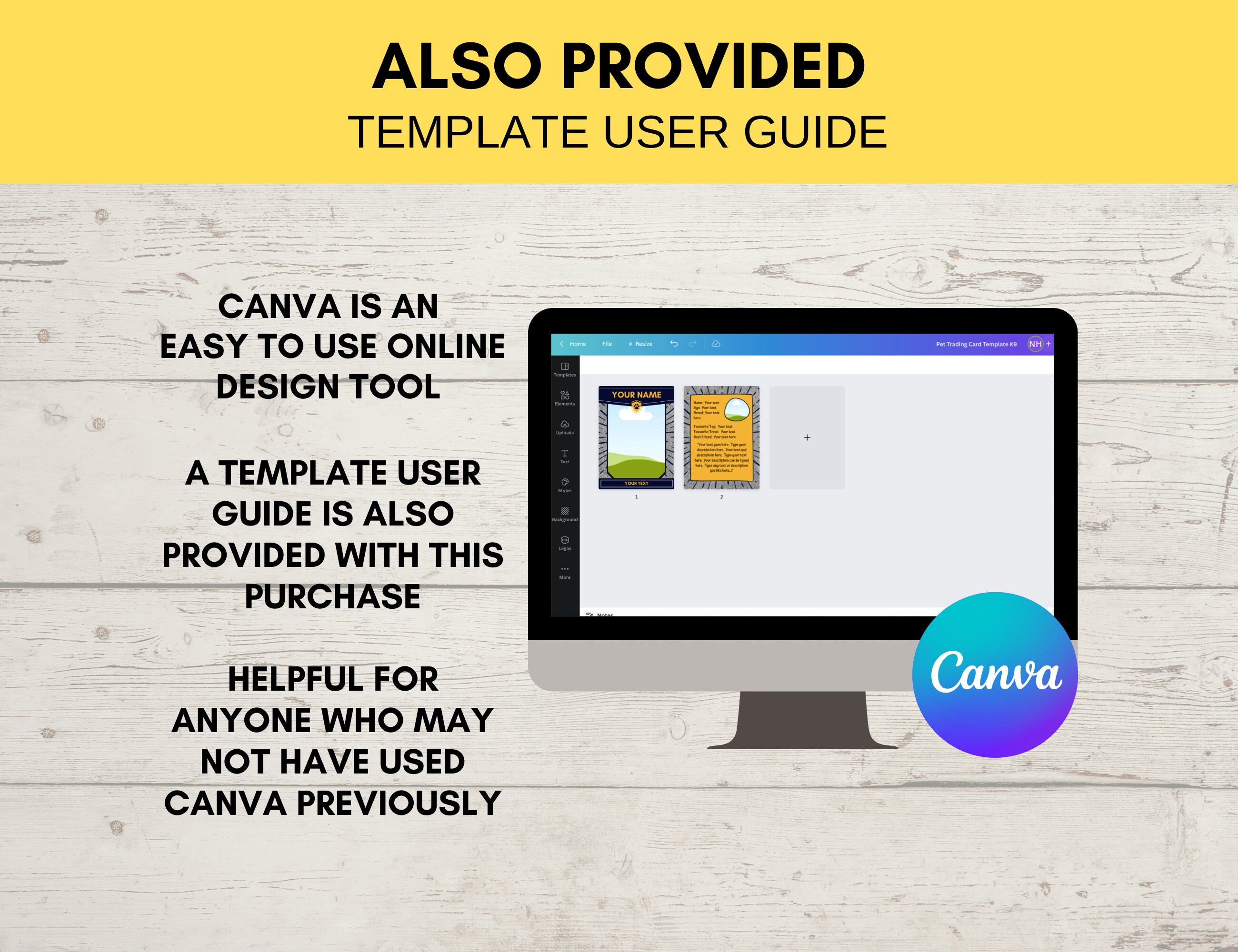 Editable K9 Pet Trading Card Template Custom Trading Card Printable ...