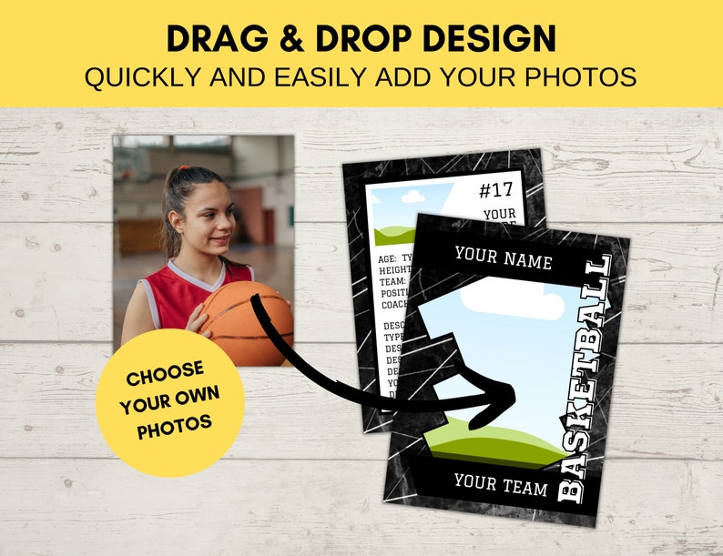 Editable Sports Card Template | Custom Basketball Trading Card ...