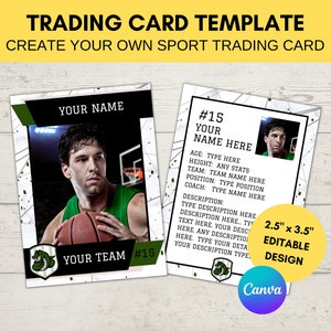 Editable Sports Card Template | Custom Basketball Trading Card ...