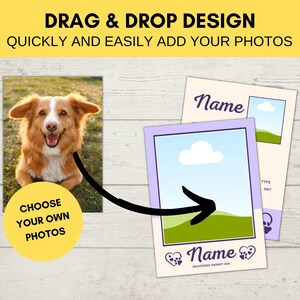 Editable Therapy Pet Trading Card Template | Custom Trading Card ...