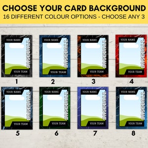 Set of 3 Sport Card Templates | Custom Trading Card Printable | Create ...