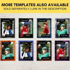 Editable Sports Card Template | Custom Baseball Trading Card Printable ...
