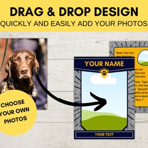 Editable K9 Pet Trading Card Template Custom Trading Card - Etsy