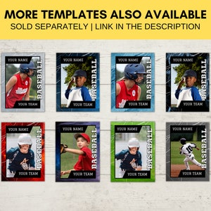 Editable Sports Card Template | Custom Baseball Trading Card Printable ...