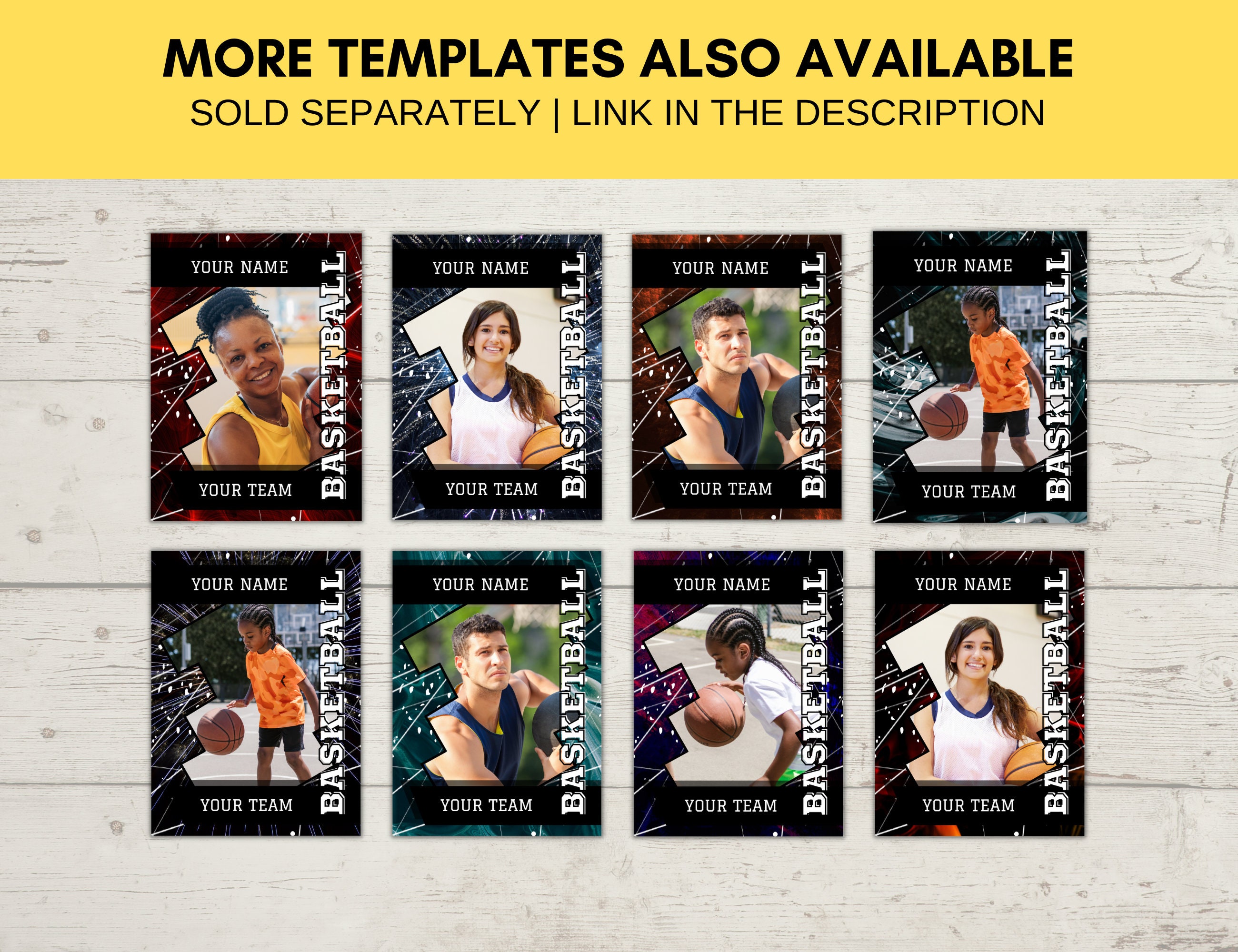 Editable Sport Card Template Custom Basketball Trading Card Printable ...