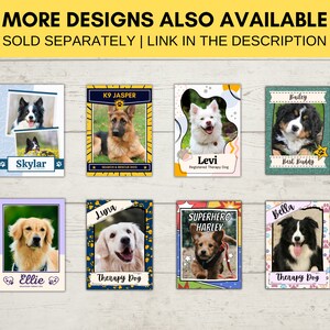 Editable Therapy Pet Trading Card Template | Custom Trading Card ...