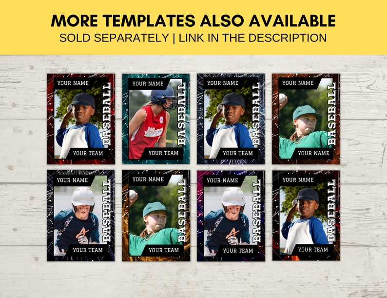 Editable Sports Card Template Custom Baseball Trading Card Printable ...