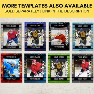 Editable Sports Card Template | Custom Hockey Trading Card Printable ...