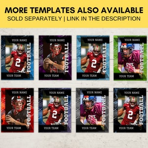 Editable Sports Card Template | Custom Football Trading Card Printable ...