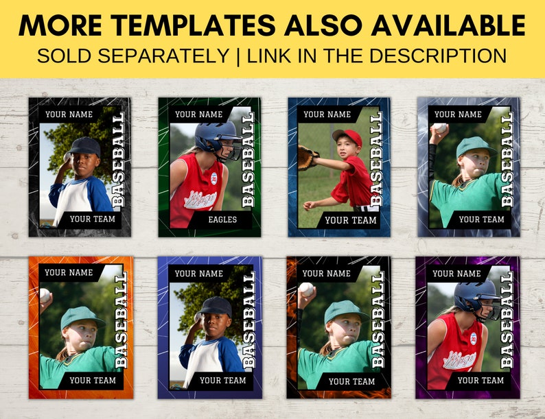 Editable Sports Card Template Custom Baseball Trading Card - Etsy