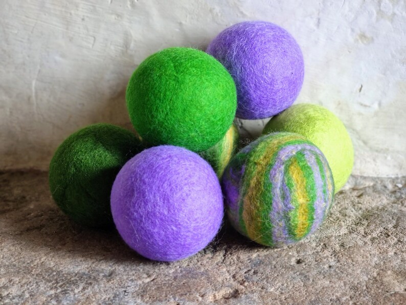 Fully Woolly Dryer Balls Pack of 4. British Wool Handmade - Etsy