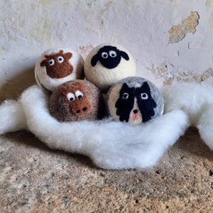 Fully Woolly Dryer Balls ~ Pack of 4. British Wool, Handmade on ...