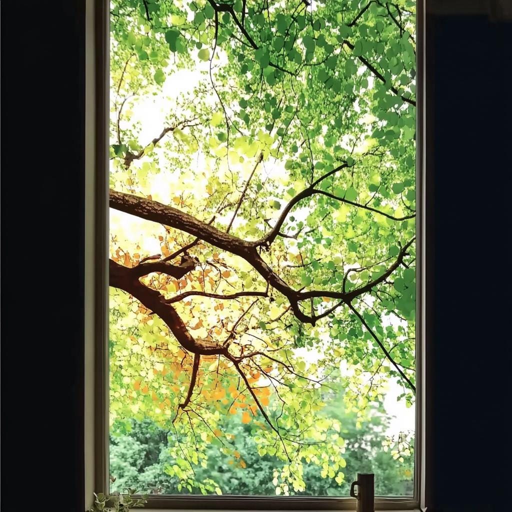 Forest Canopy Privacy Window Film: Static Cling Frosted Glass Sticker ...