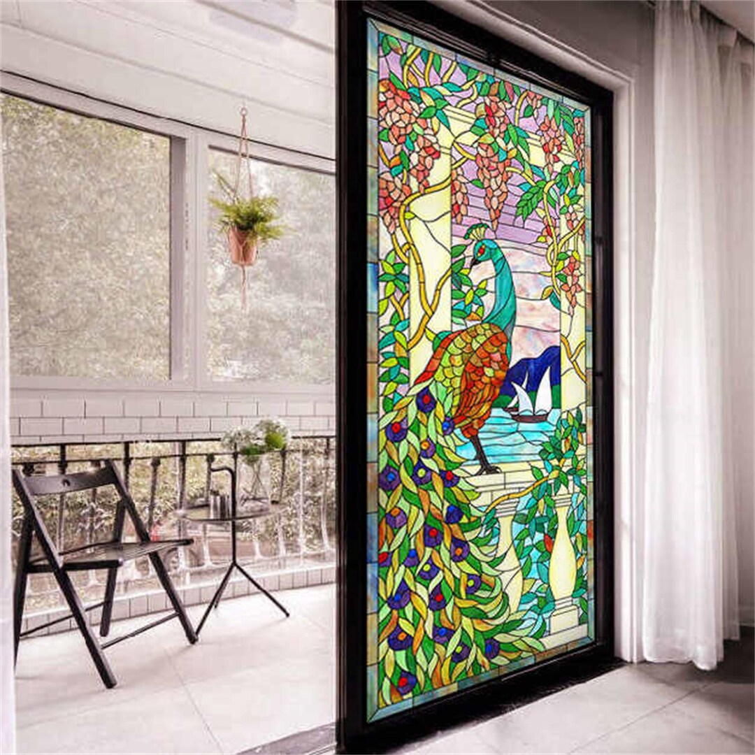 Decorative European Frosted Glass Sticker – Static Cling, Light ...