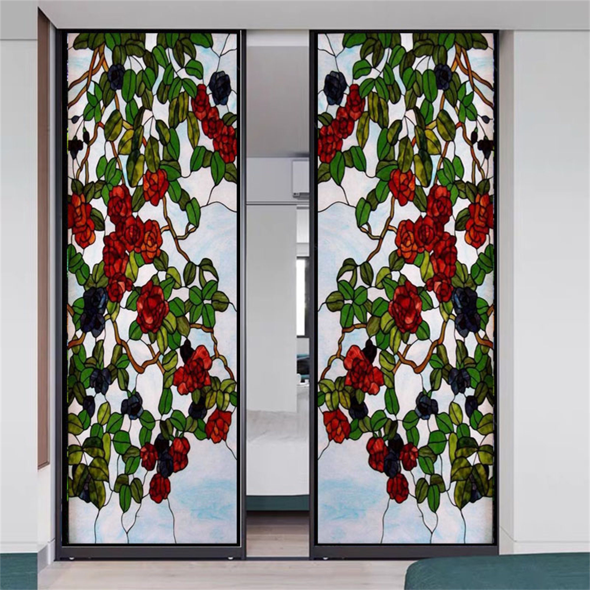 Double-sided Frosted Textured Privacy Stained Glass Window Film, Non ...