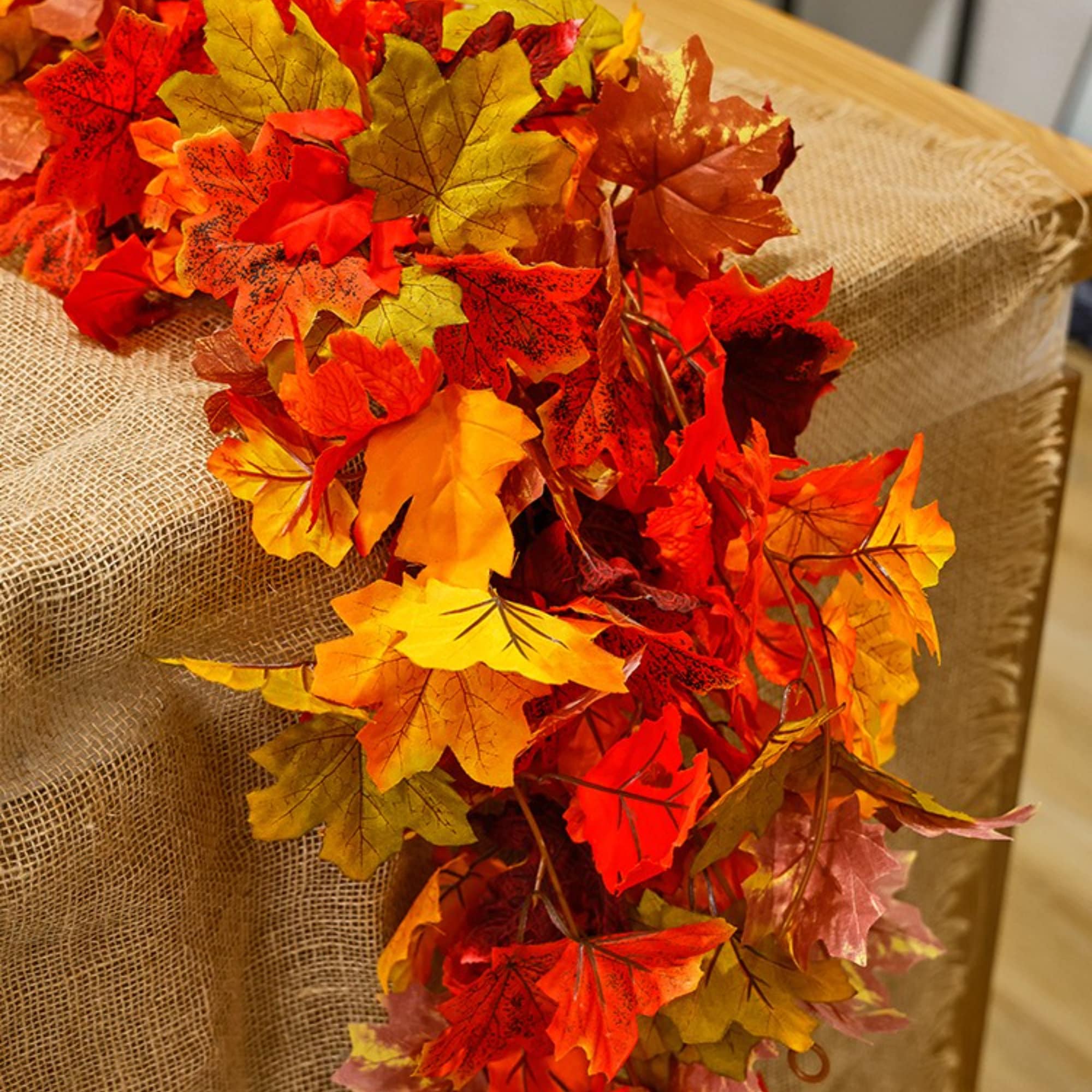 Fall Maple Leaf Garland Artificial Maple Garland Autumn - Etsy