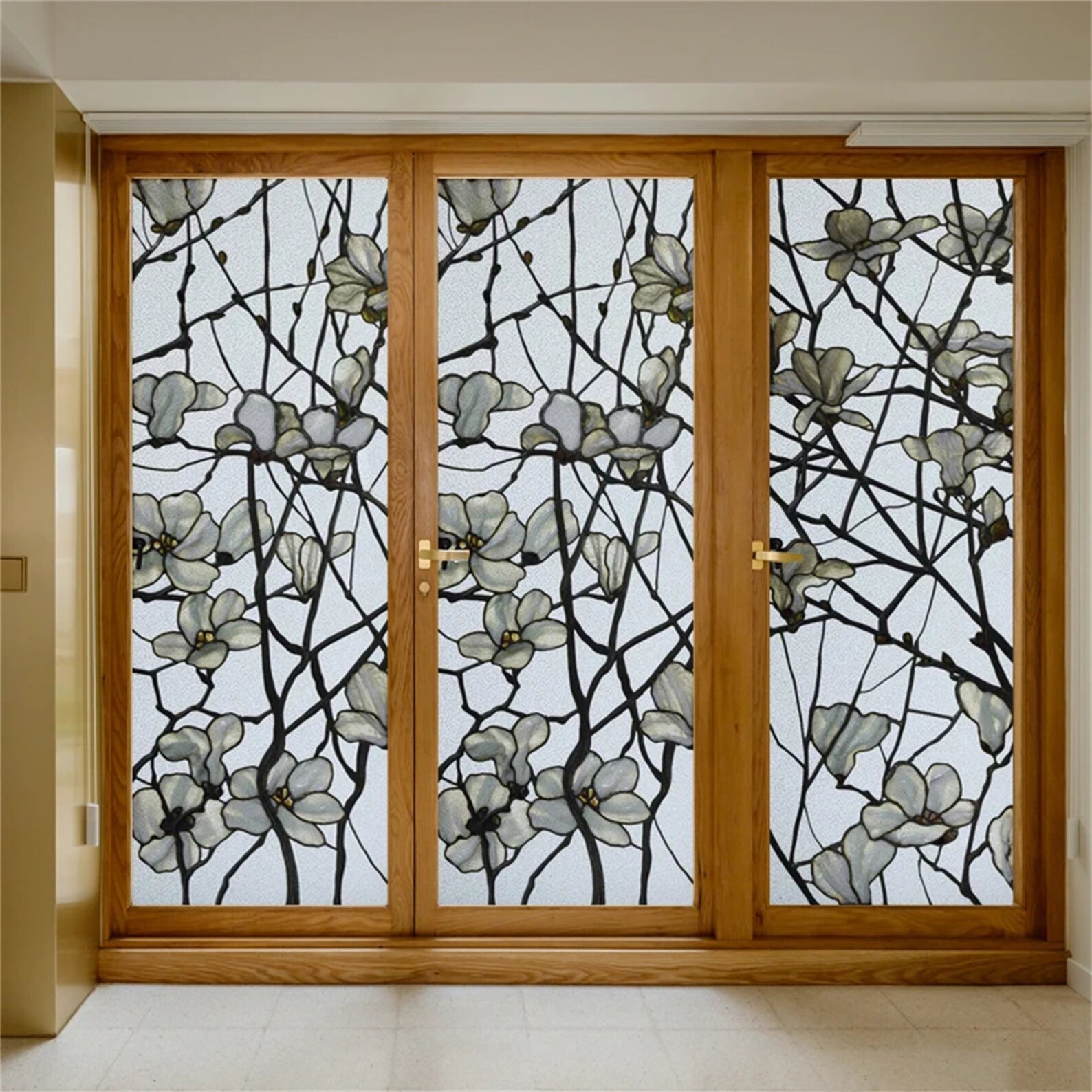 Decorative UV Window Film - Custom Size, Stained Glass Design, Privacy ...