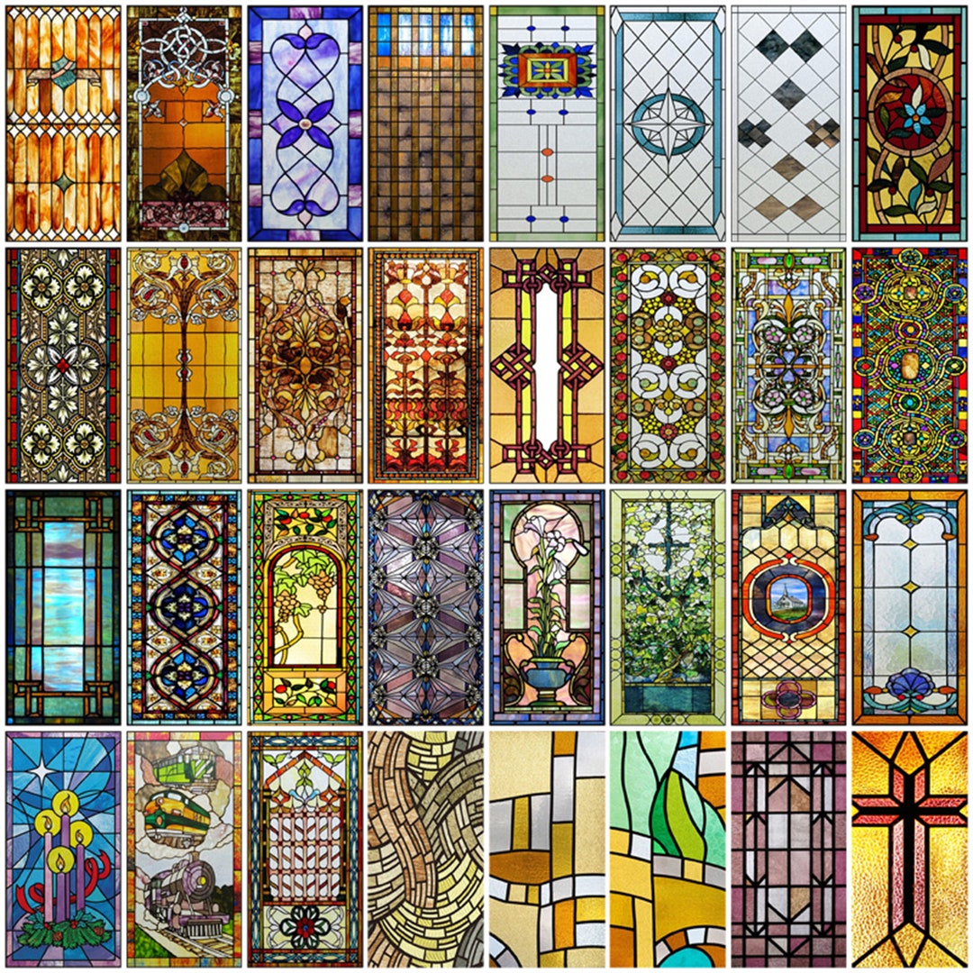 Privacy Window Film Church Style Stained Glass Decorative Window ...