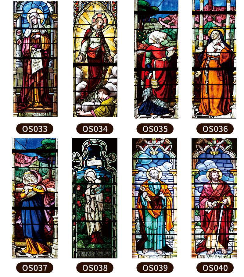 Custom Religious Stained Glass Window Film, Christian Biblical Scenes ...